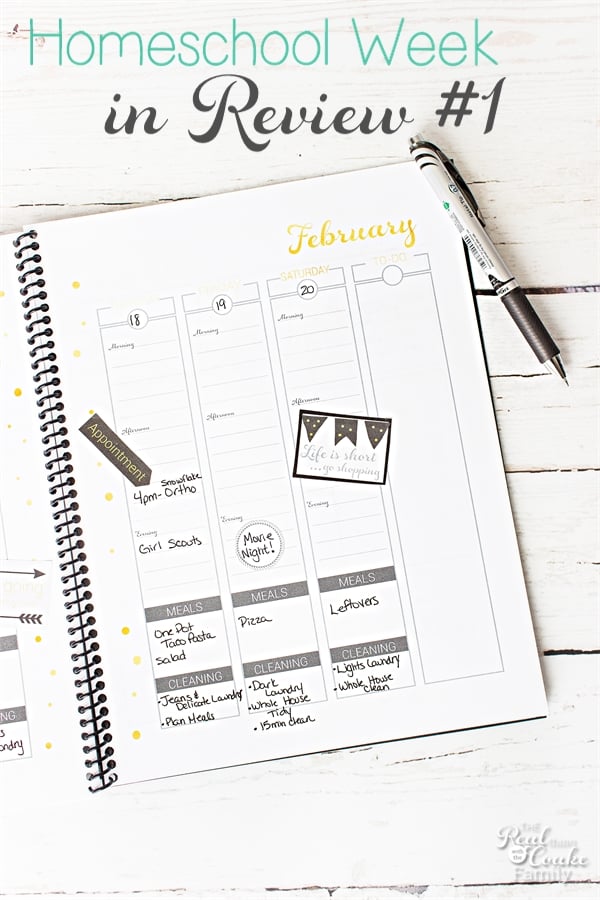 Homeschool Week in Review #1 - 8-8 to 8-12-11