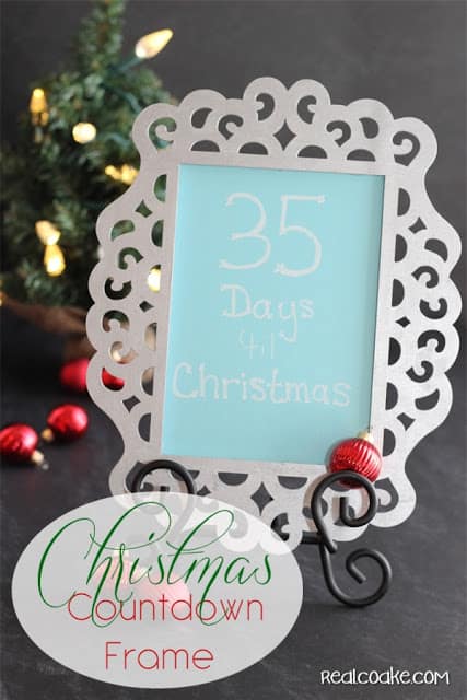DIY Christmas Countdown Frame