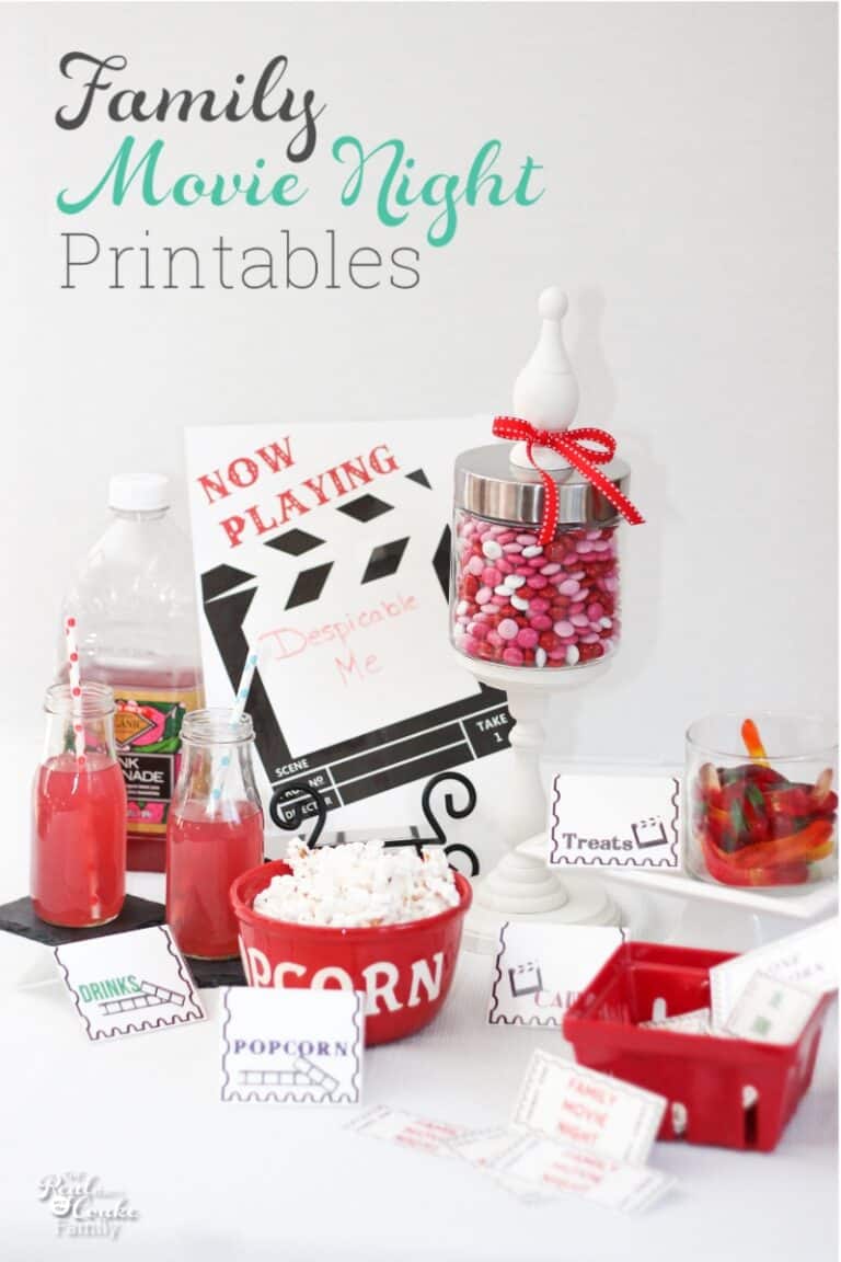 Movie Night Family Fun - Printables for your Family Movie Nght