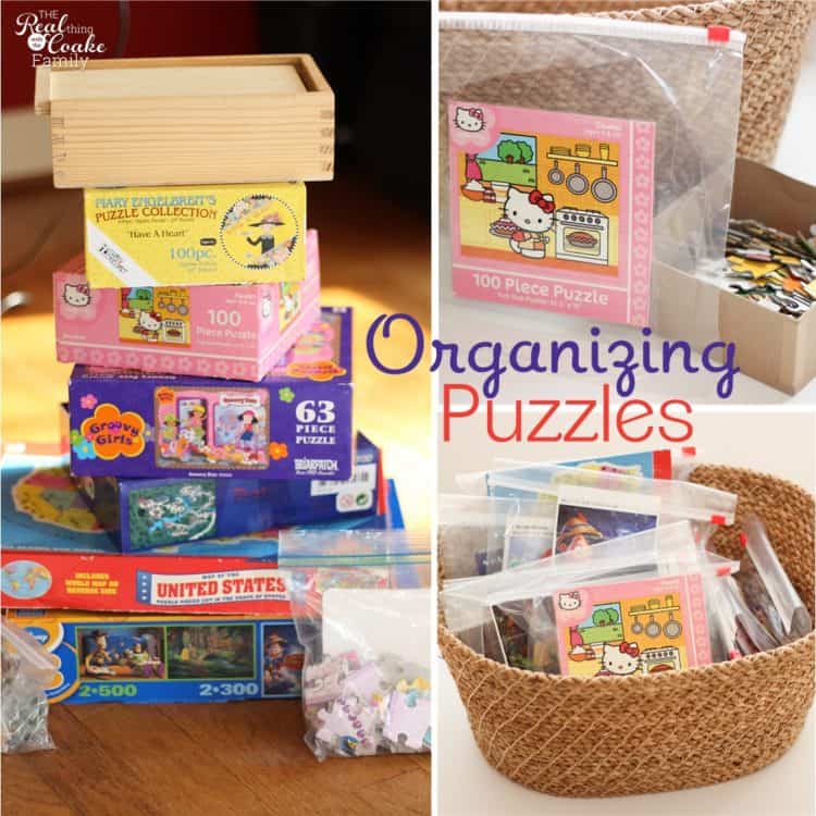 Organizing Tips ~ How to Organize Puzzles