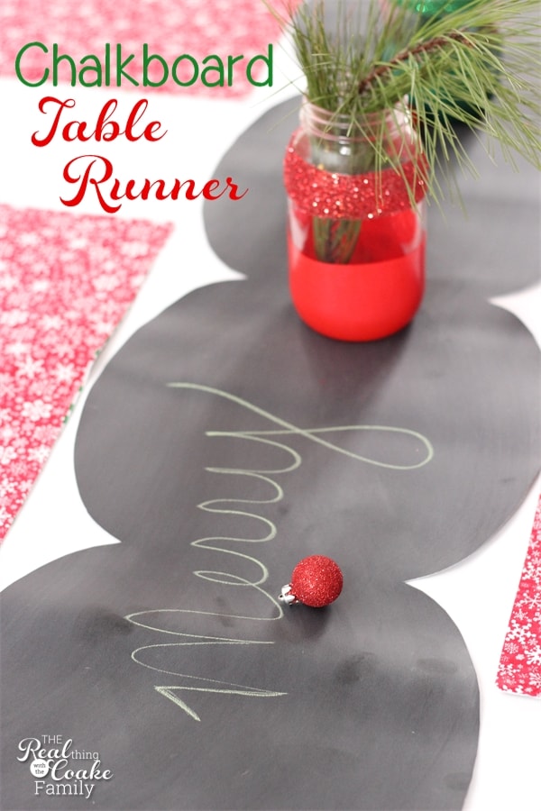 DIY Chalkboard Table Runner