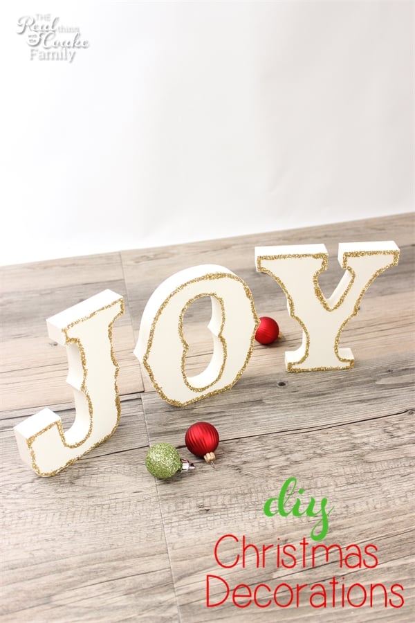 Glittery Joy DIY Christmas Decorations