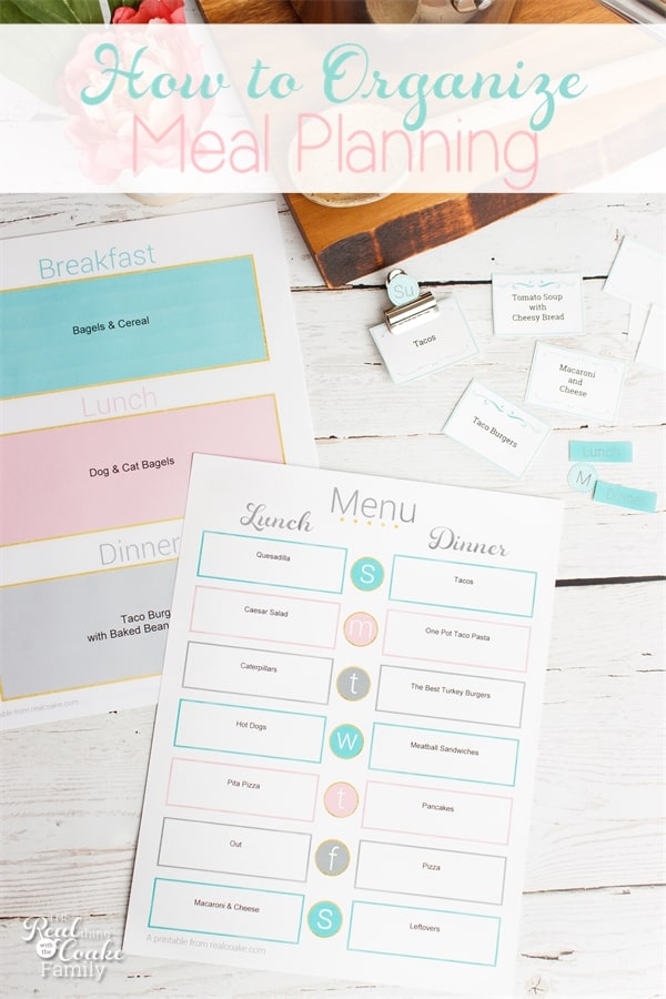 Real Organized Meal Planning - Real Creative Real Organized