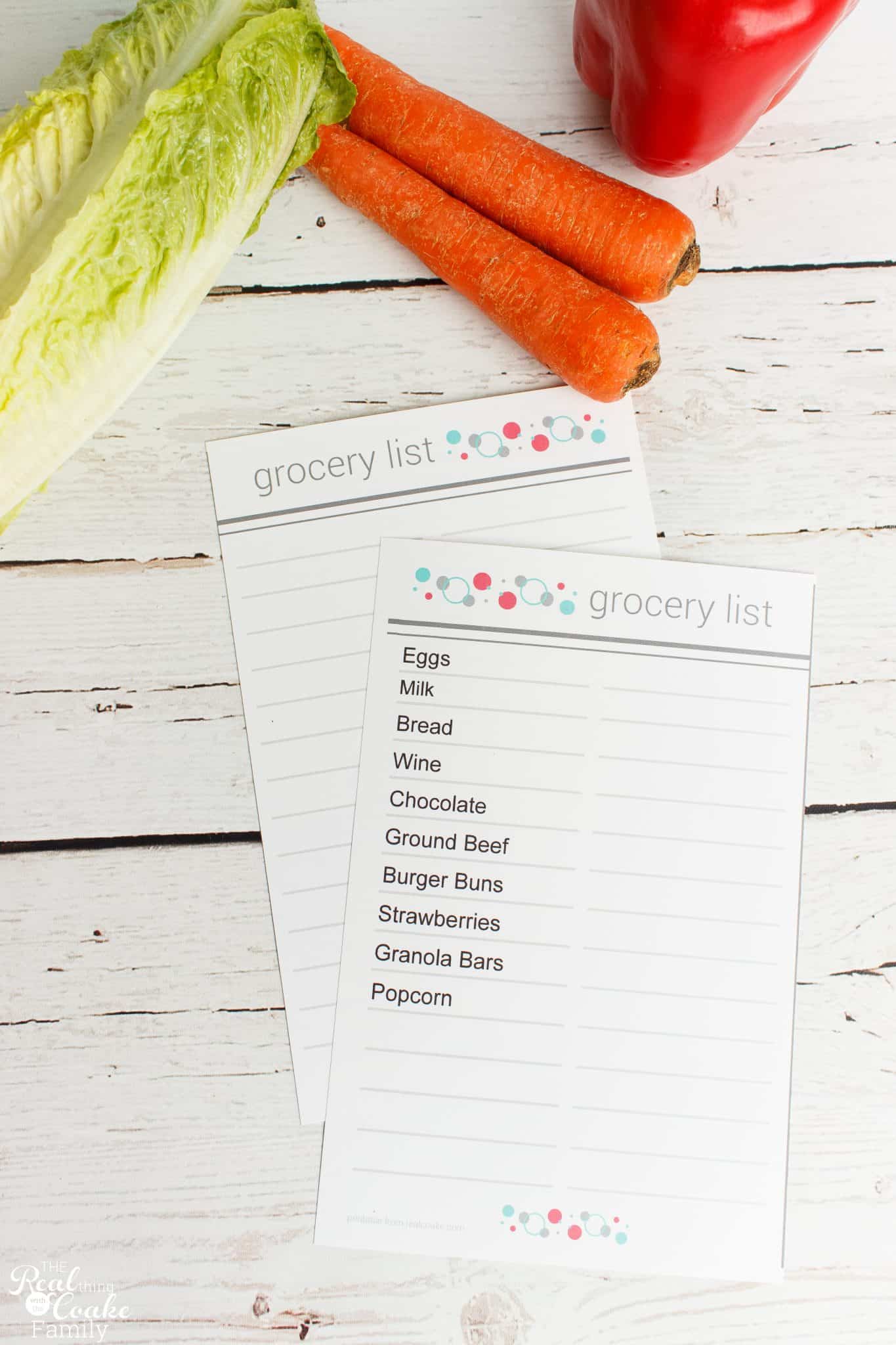 Real Organized Grocery Shopping and Meal Preparation