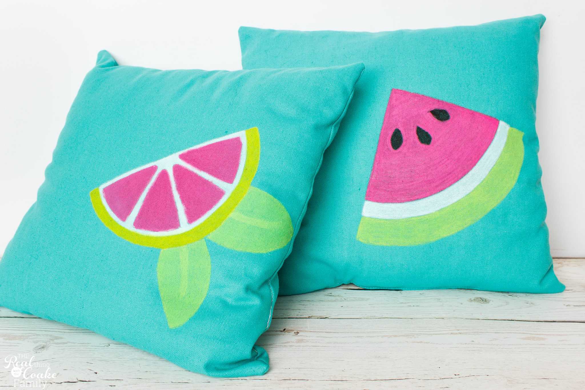 Simple, Bright, and Fun Summer Decorating Pillows