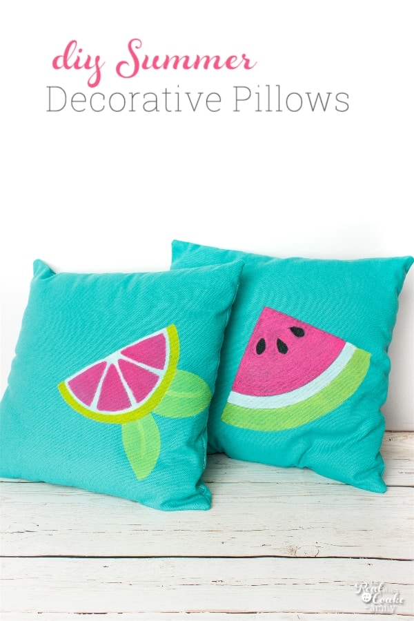 Simple, Bright, and Fun Summer Decorating Pillows