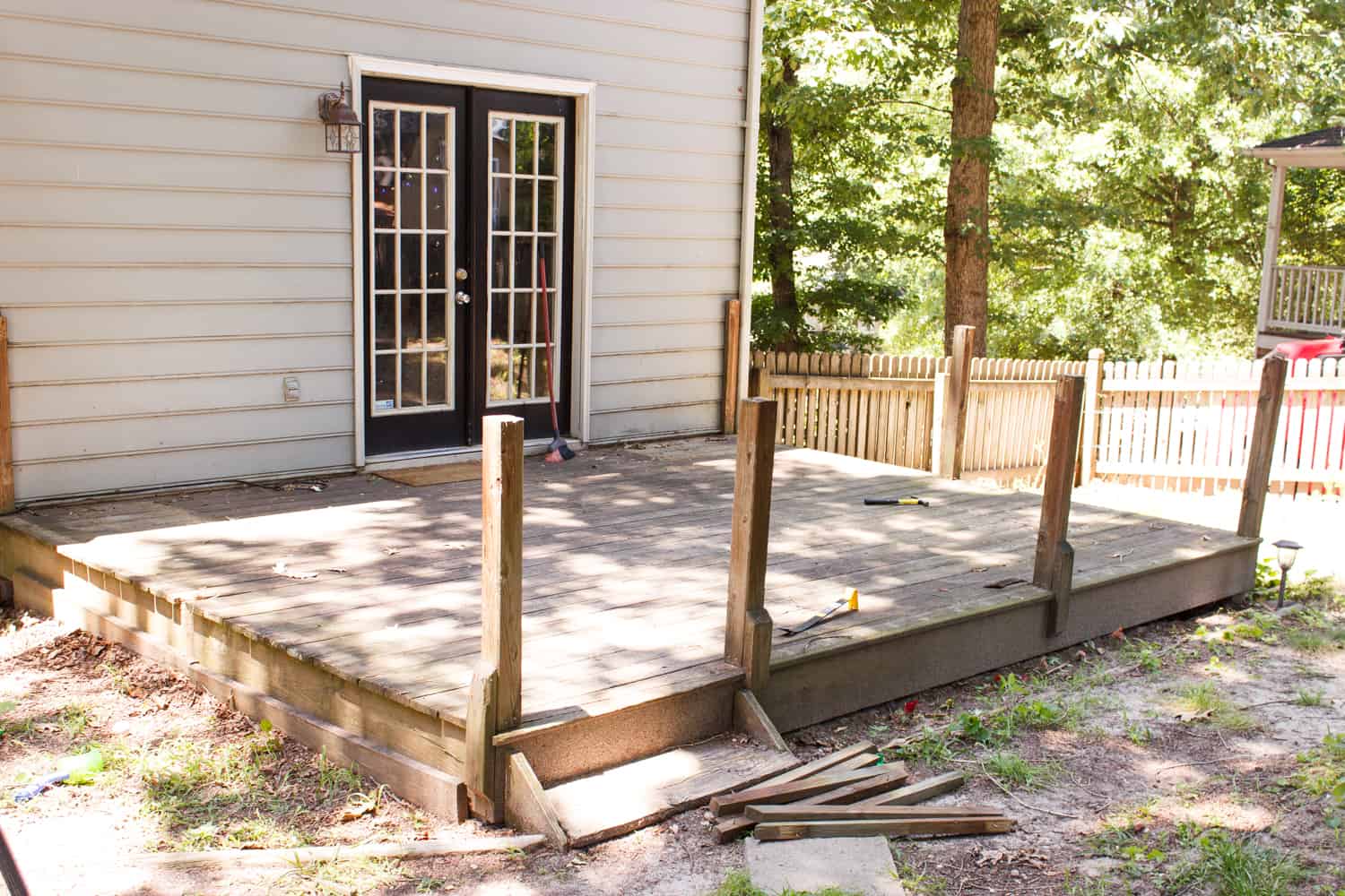 DIY Small Deck Restore Reusing Materials - Part 1