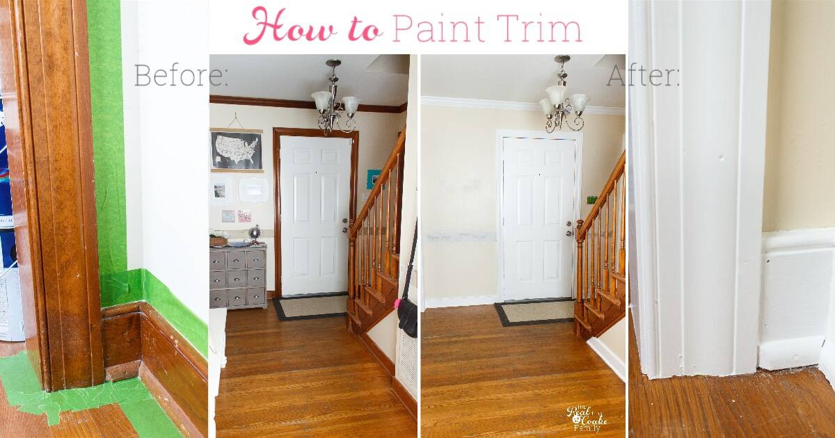 How to Paint Trim - Real Creative Real Organized