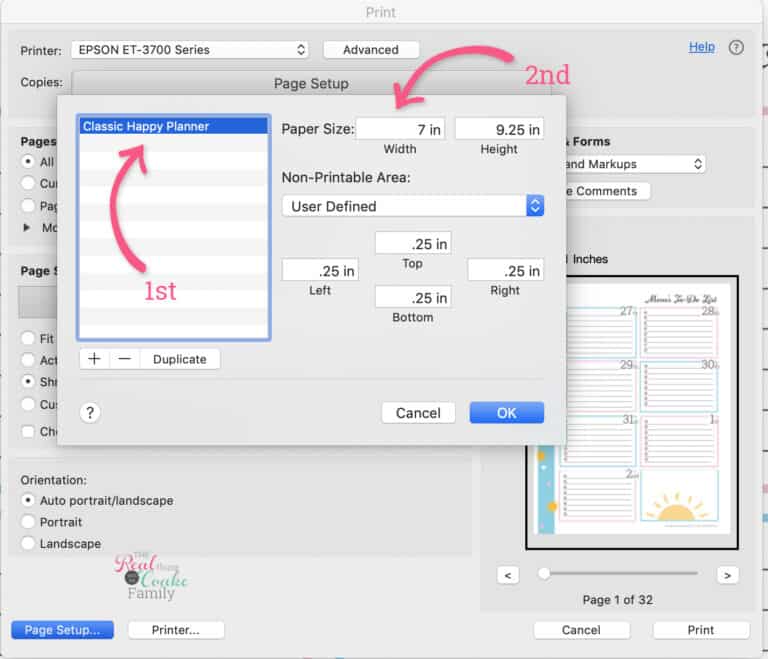 How to Print Planner Pages to Fit Your Planner - Real Creative Real ...