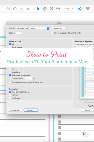 How to Print Planner Pages to Fit Your Planner - Real Creative Real ...