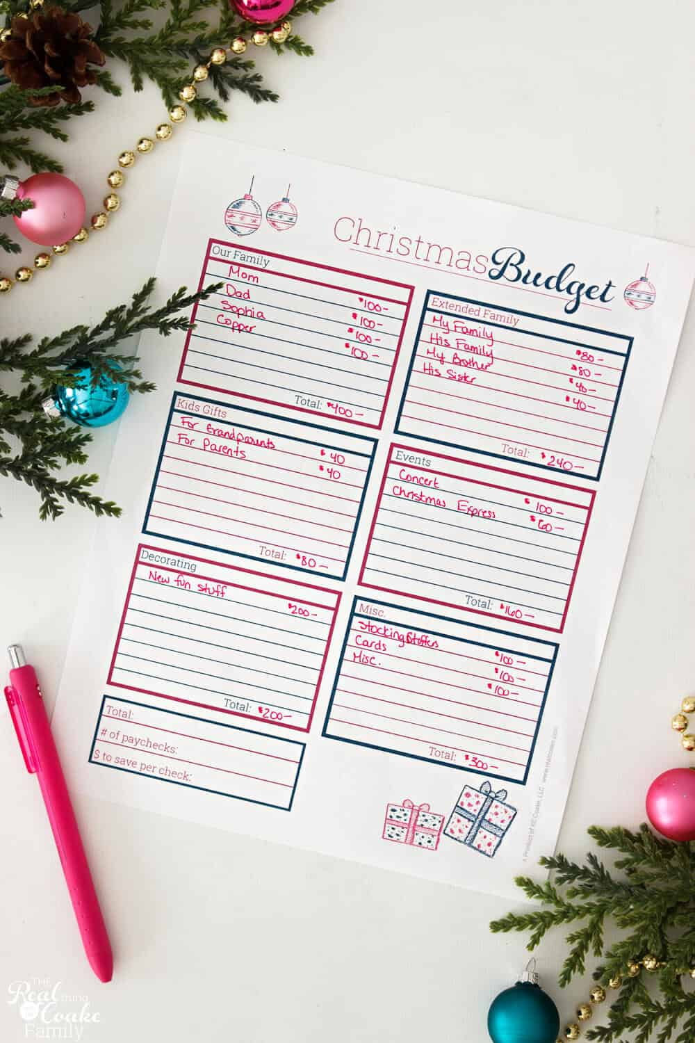 Stress Free Holidays Start with a Budget for Christmas - Real Creative ...