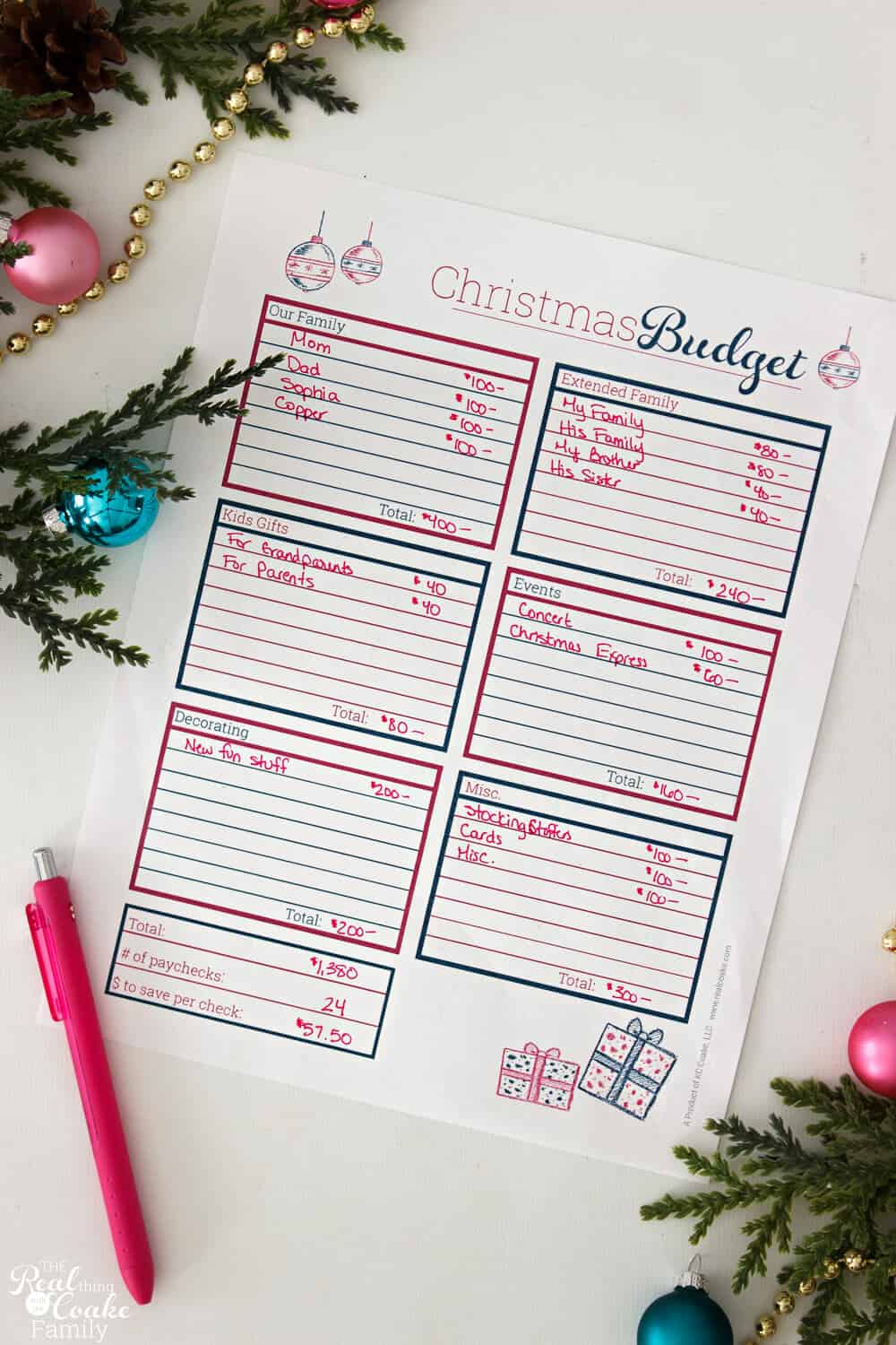 Stress Free Holidays Start with a Budget for Christmas - Real Creative ...