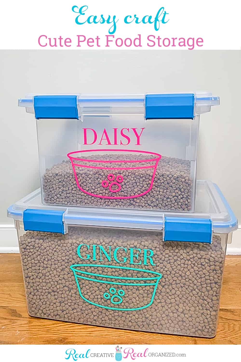 Pet Food Storage - How to Make this Cute DIY Solution - Real Creative ...